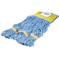 Flo-Pac Small Looped-End Mop With Yellow Band - Blue - 369442B14