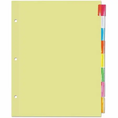 Universal Insertable Tab Index, 8-Tab, 11 x 8.5, Buff, Assorted Tabs ...