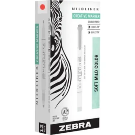 Zebra Pen Mildliner Double Ended Highlighter Marigold Dozen