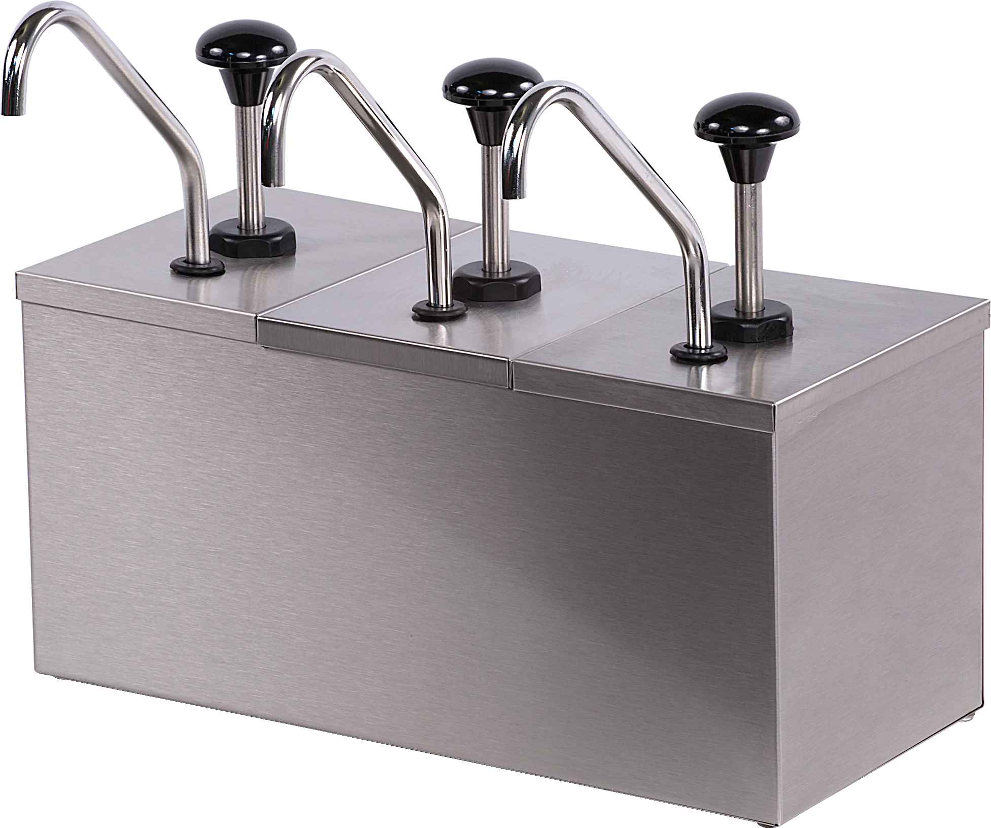 Insulated Condiment Topping Rail With 3 Metal Pumps & Ice Packs ...
