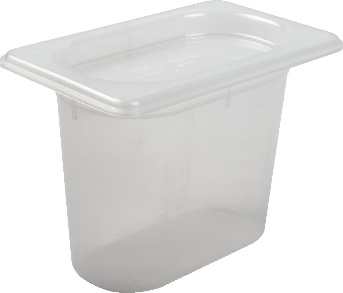 Mod Pan1 Quart 1/9 Pan & Lid 12 Per Cs - Translucent - MP19
