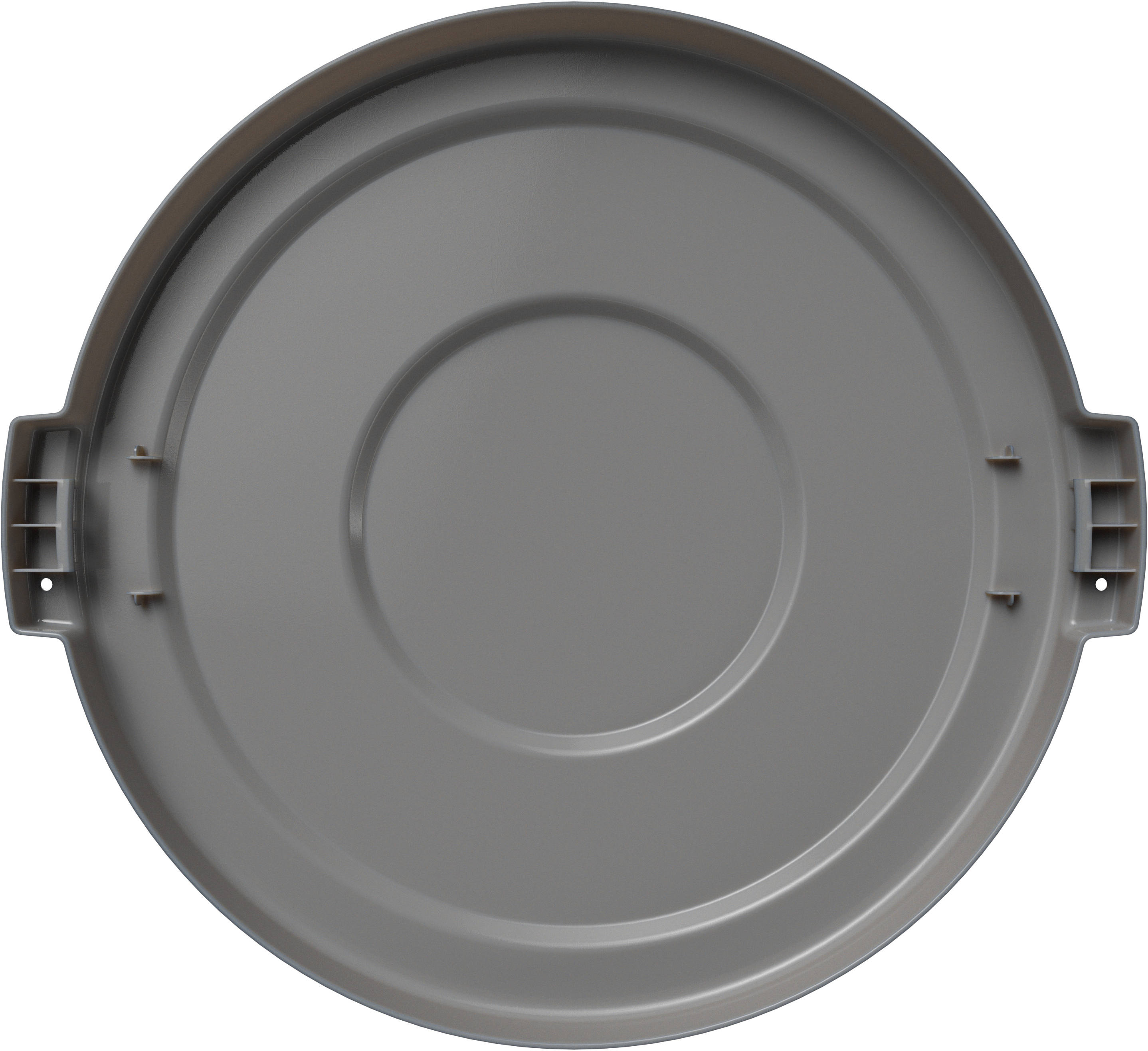 Bronco Round Waste Bin Trash Container Lid 32 Gallon - Gray - 84103323