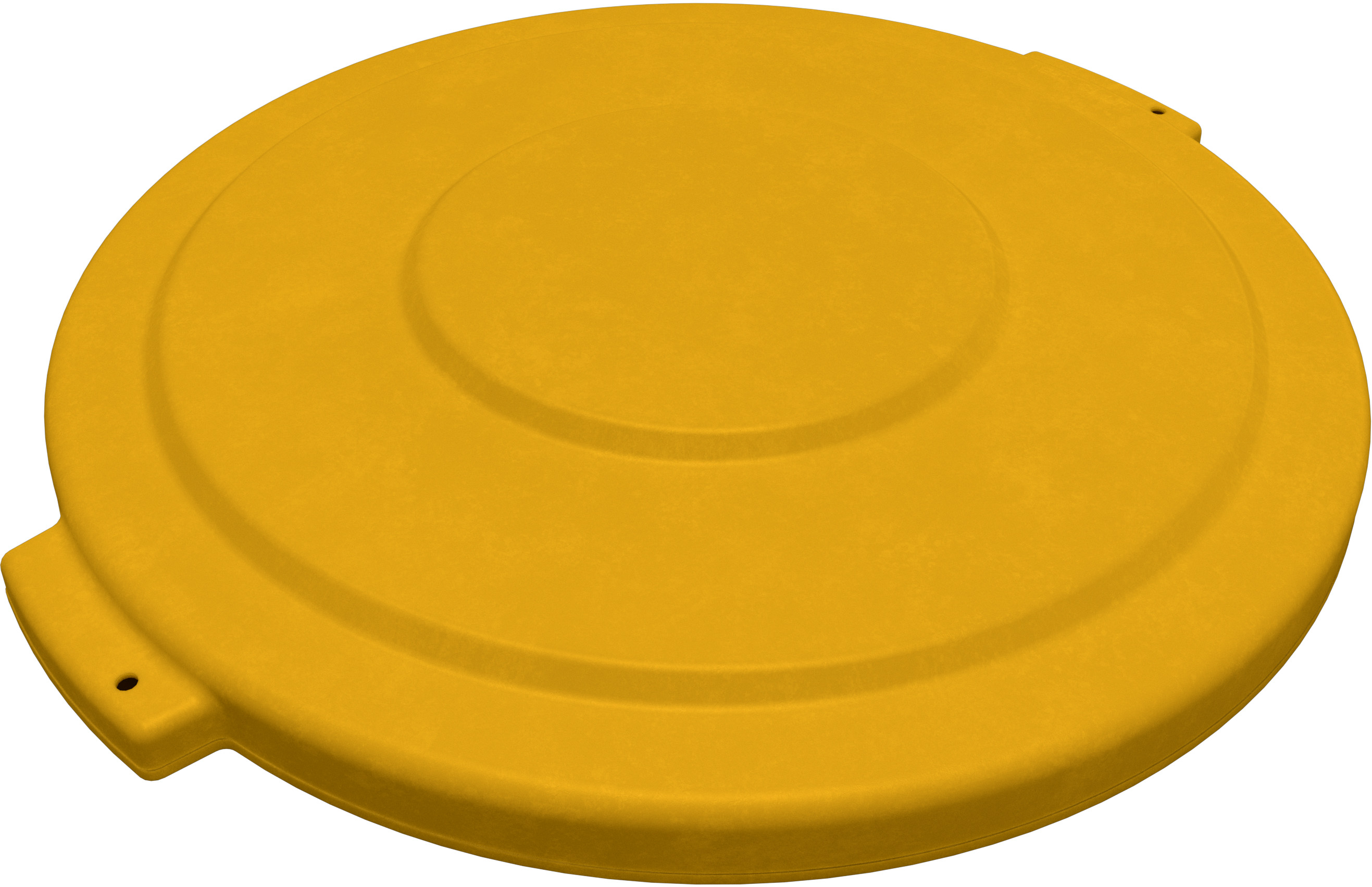 Bronco Round Waste Bin Trash Container Lid 44 Gallon - Yellow - 84104504