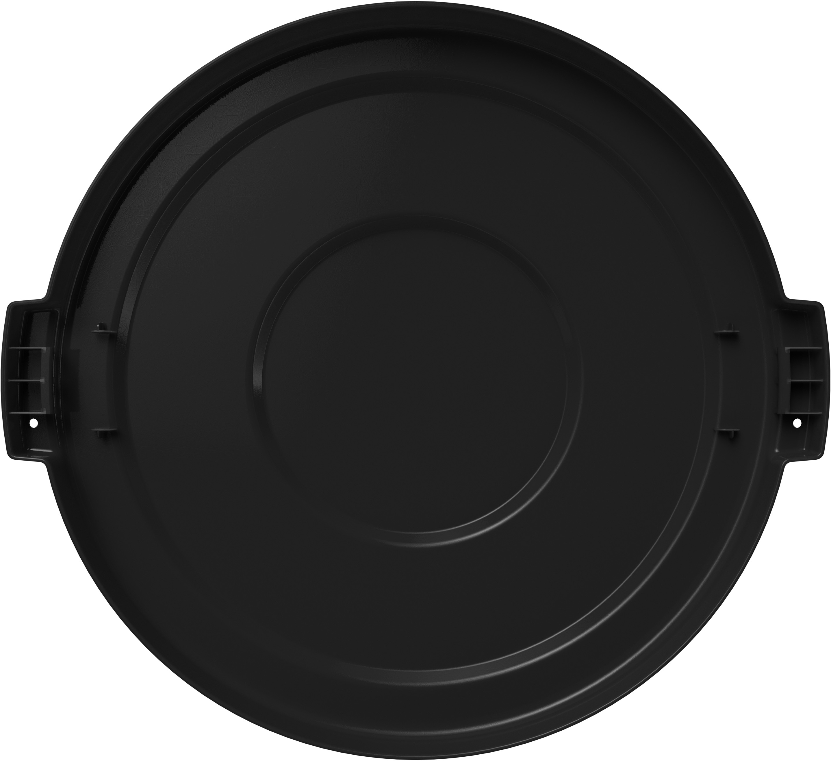 Bronco Round Waste Bin Trash Container Lid 32 Gallon - Black - 84103303