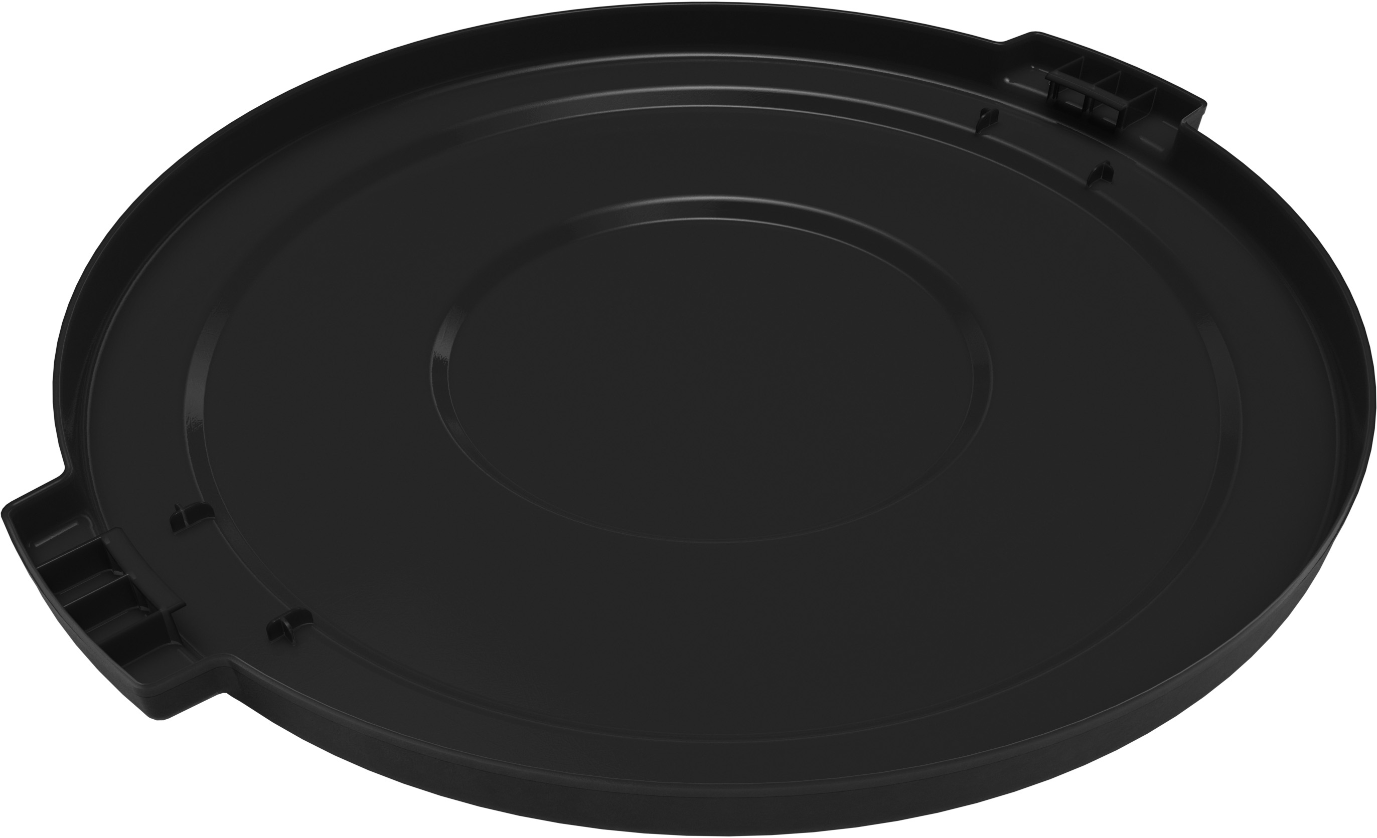Bronco Round Waste Bin Trash Container Lid 32 Gallon - Black - 84103303
