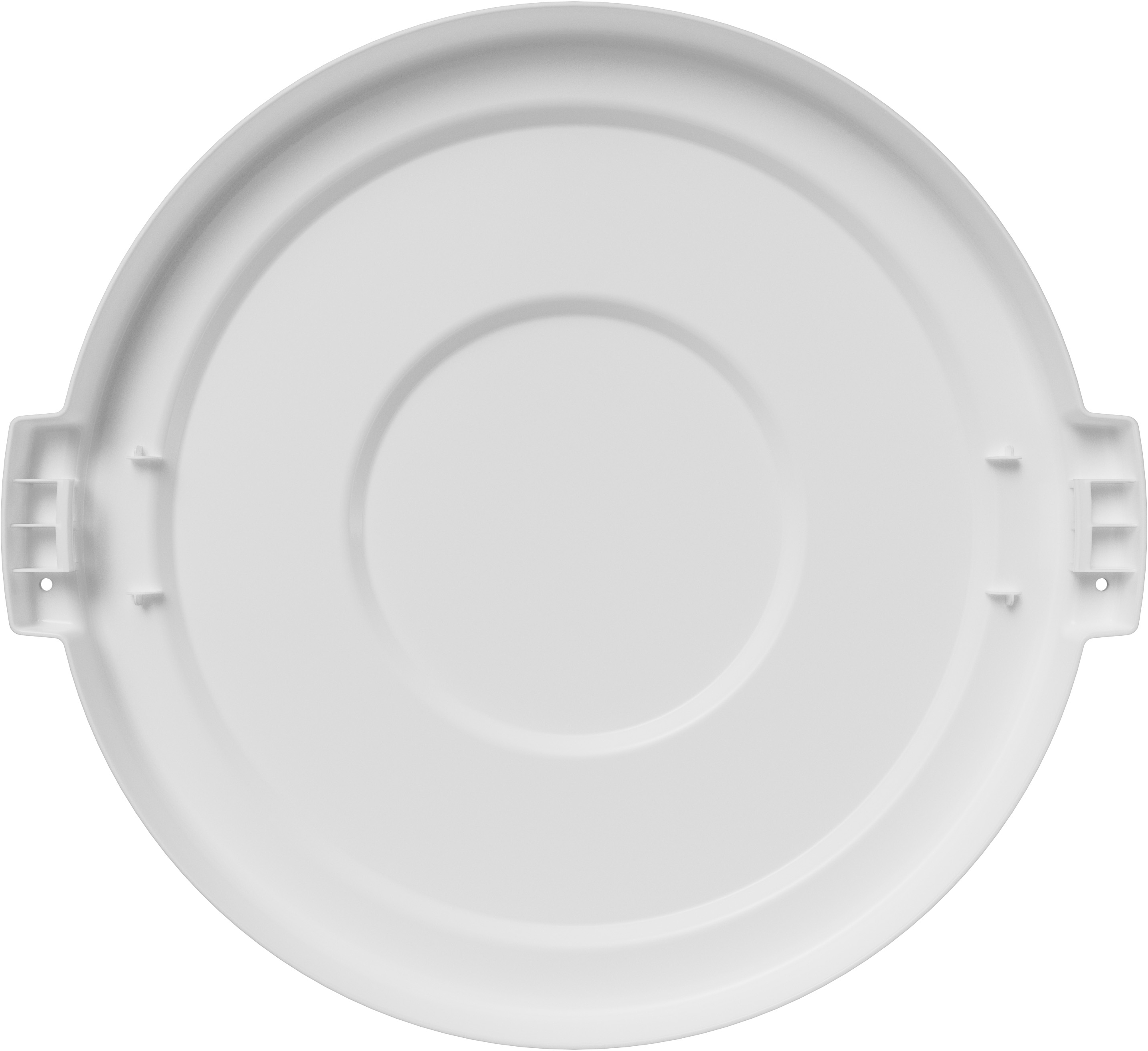 Bronco Round Waste Bin Trash Container Lid 44 Gallon - White - 84104502