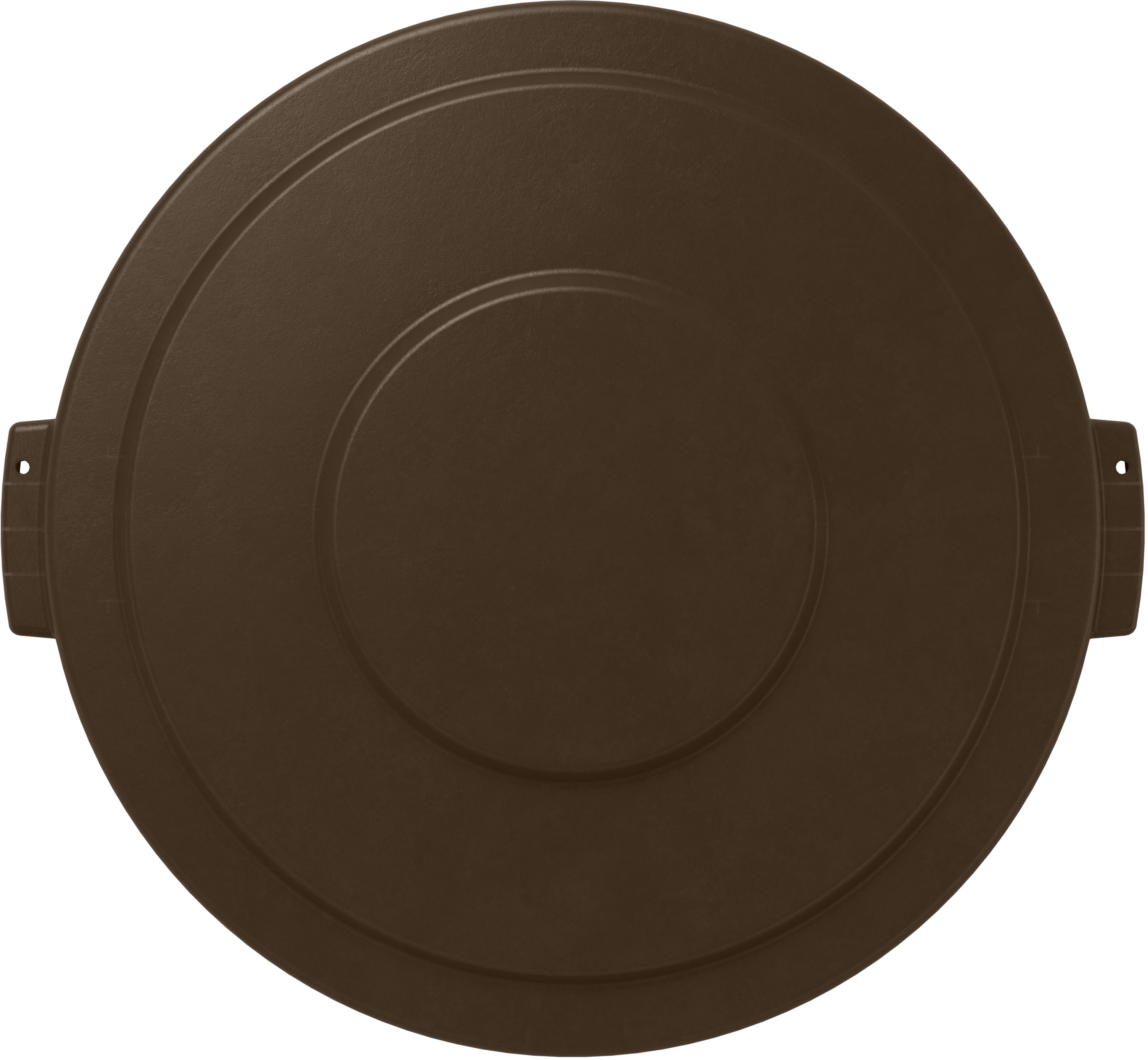 Bronco Round Waste Bin Trash Container Lid 32 Gallon - Brown - 84103301