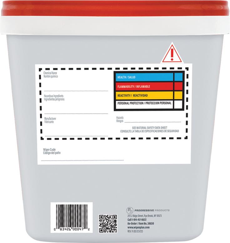 Wipesplus Red Square Multi-Task Buckets & Red Lids 4 per case Red - 38030