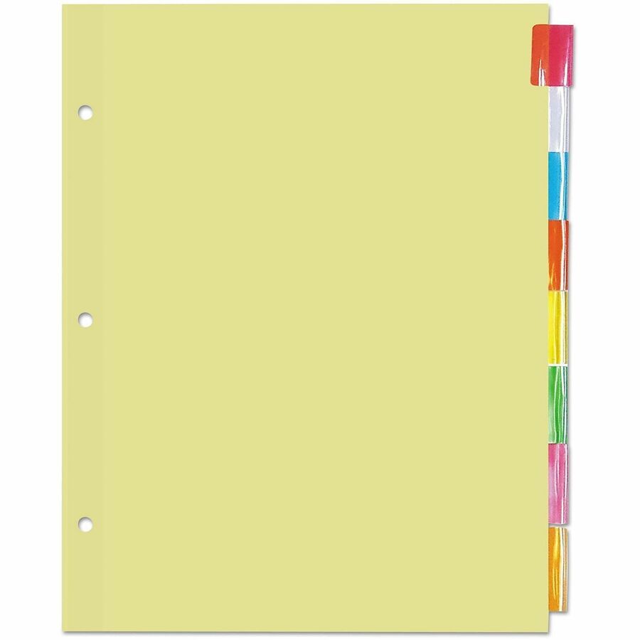 Universal Insertable Tab Index, 8-Tab, 11 x 8.5, Buff, Assorted Tabs ...