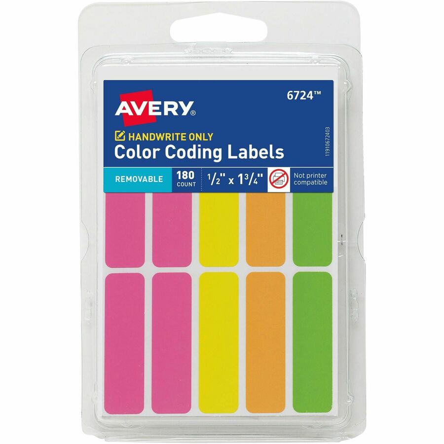 Avery® Removable Neon Color-Coding Labels
