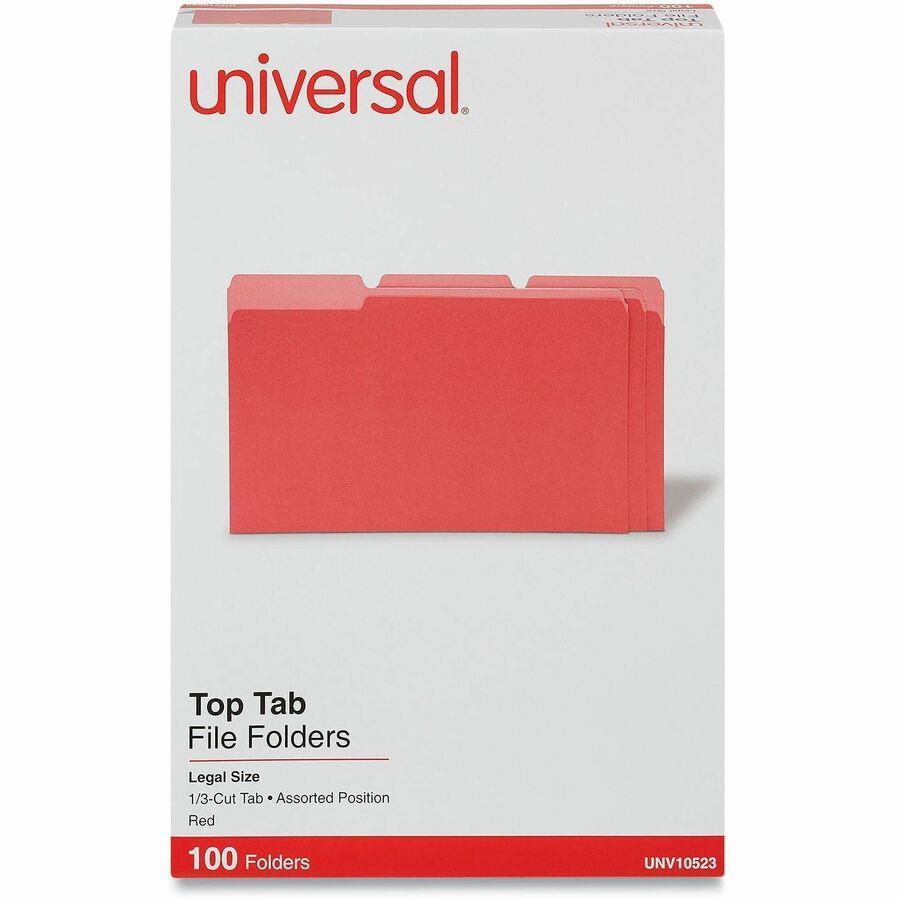Universal 1/3 Tab Cut Legal Top Tab File Folder