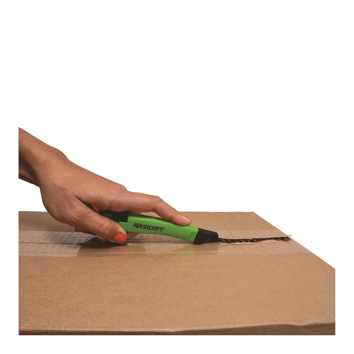 Safety Ceramic Blade Box Cutter, 0.5" Blade, 5.7" Plastic Handle, Green