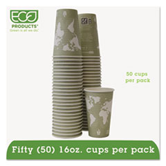 World Art Renewable/Compostable Hot Cups, 16 oz, Moss, 50/Pack, 10 Pack ...