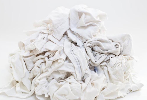 CS-RECYCLE WHITE KNIT RAGS 50LB/CS #FRWKD50N - American Sanitary Supply ...