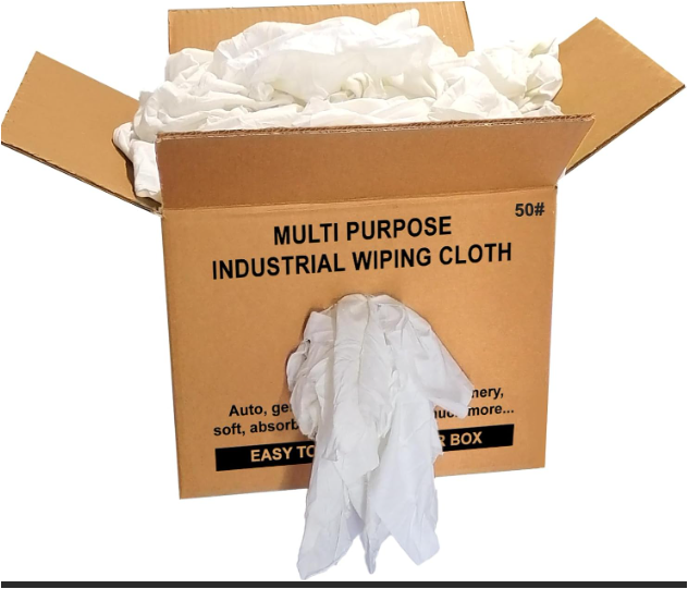 CS-WHITE SHEETING WIPING RAGS #50LB -WC#FWSH50N - American Sanitary ...