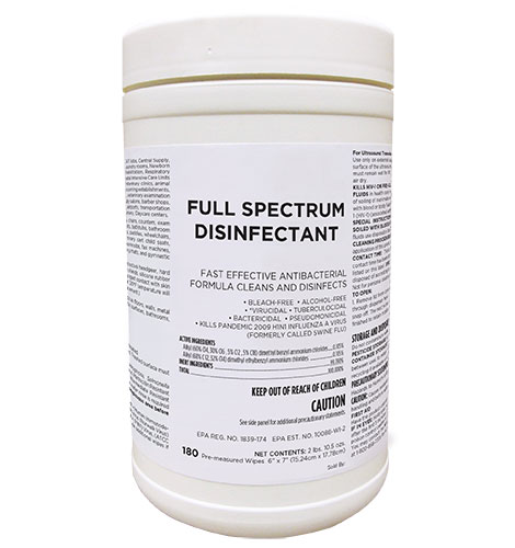 Full Spectrum Disinfectant Wipes - 180 Count - ASP LLC