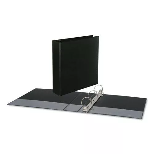 1" Binder, Slant D-Ring, Clear View 3 sides, Black, Letter Size ...