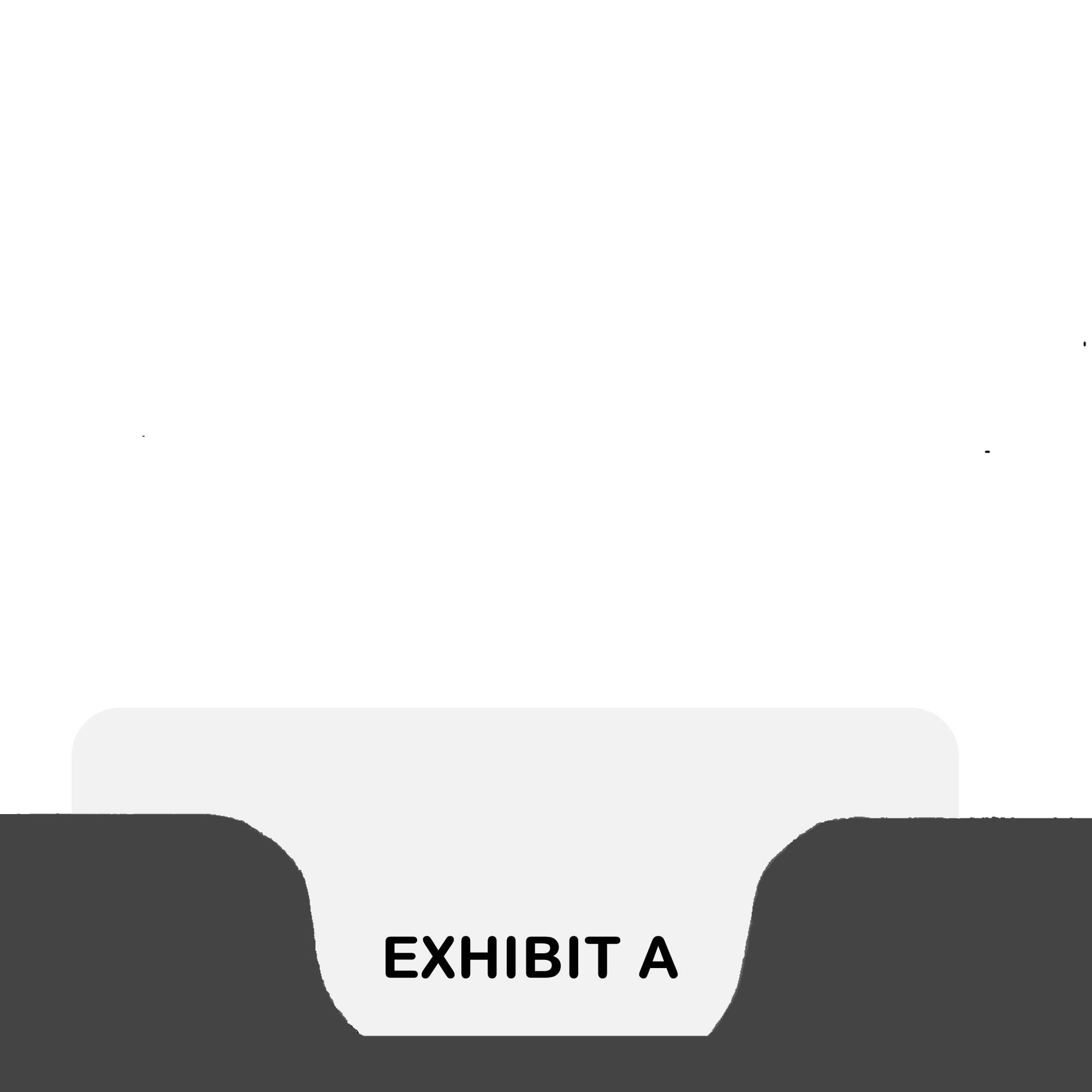 Bottom Exhibit Letter Tab Dividers, Avery-Style, Title: Exhibit A, 8 1/ ...