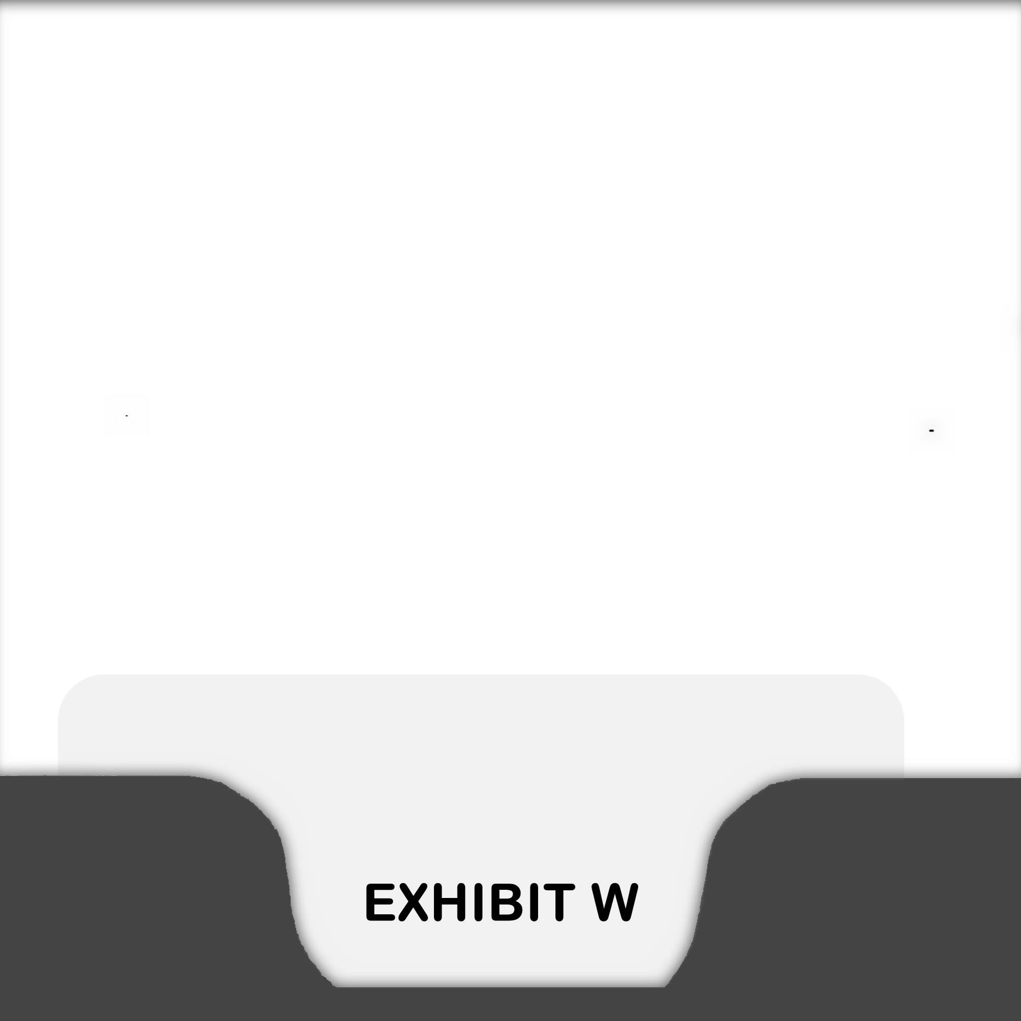 Bottom Exhibit Letter Tab Dividers, Avery-Style, Title: Exhibit W, 8 1/ ...