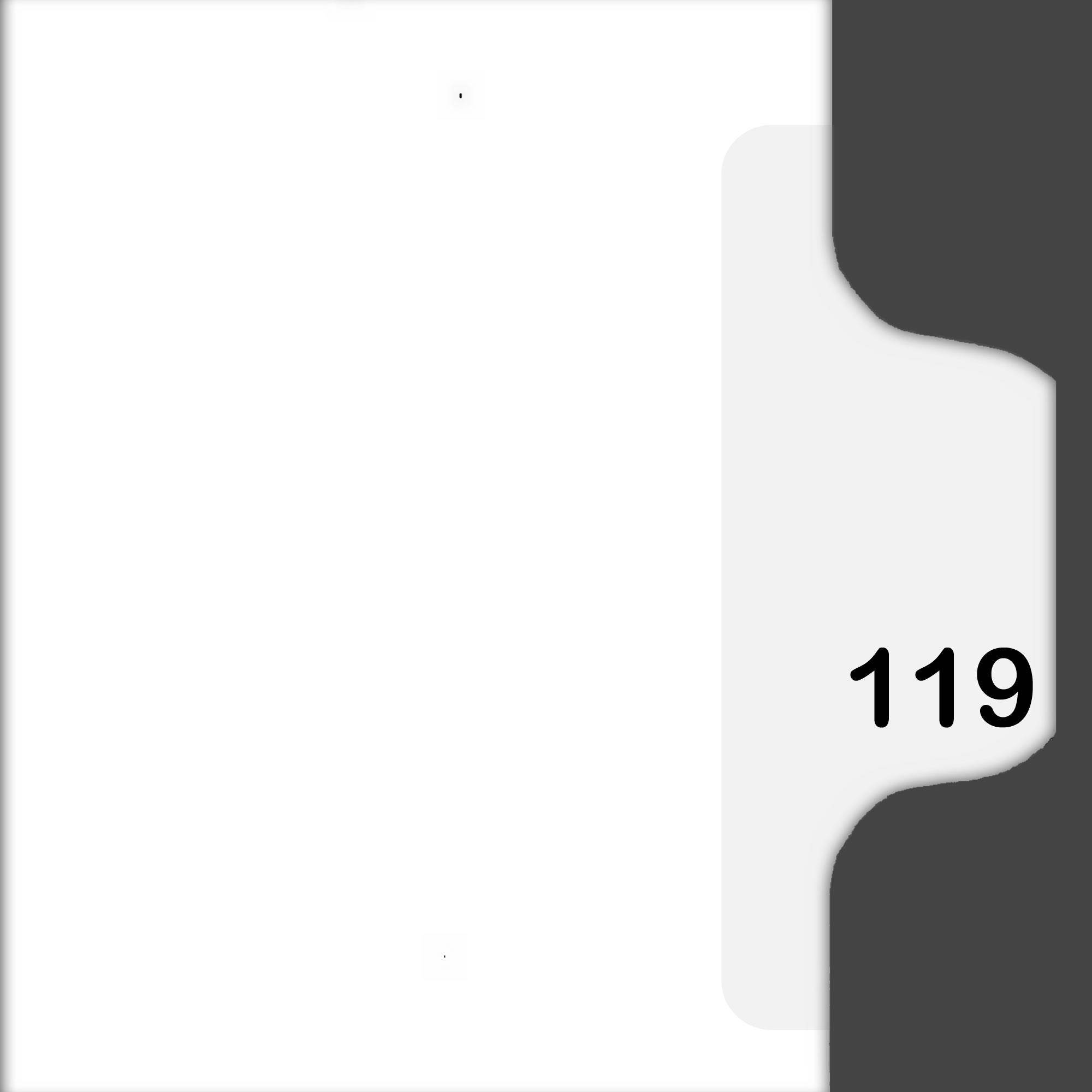 Side Number Tab Divider, Avery-Style, Title: 119, 8 1/2" x 11", White ...
