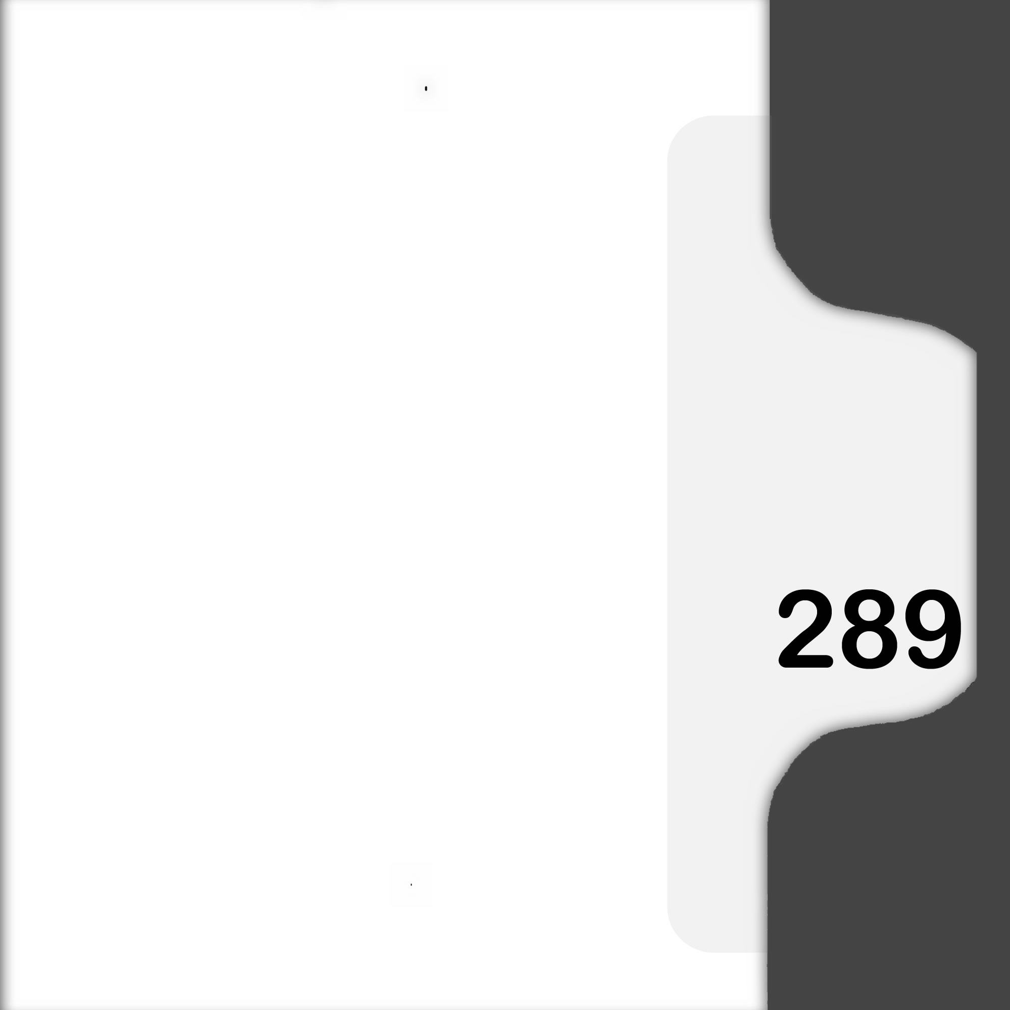 Side Number Tab Divider, Avery-Style, Title: 289, 8 1/2" x 11", White ...