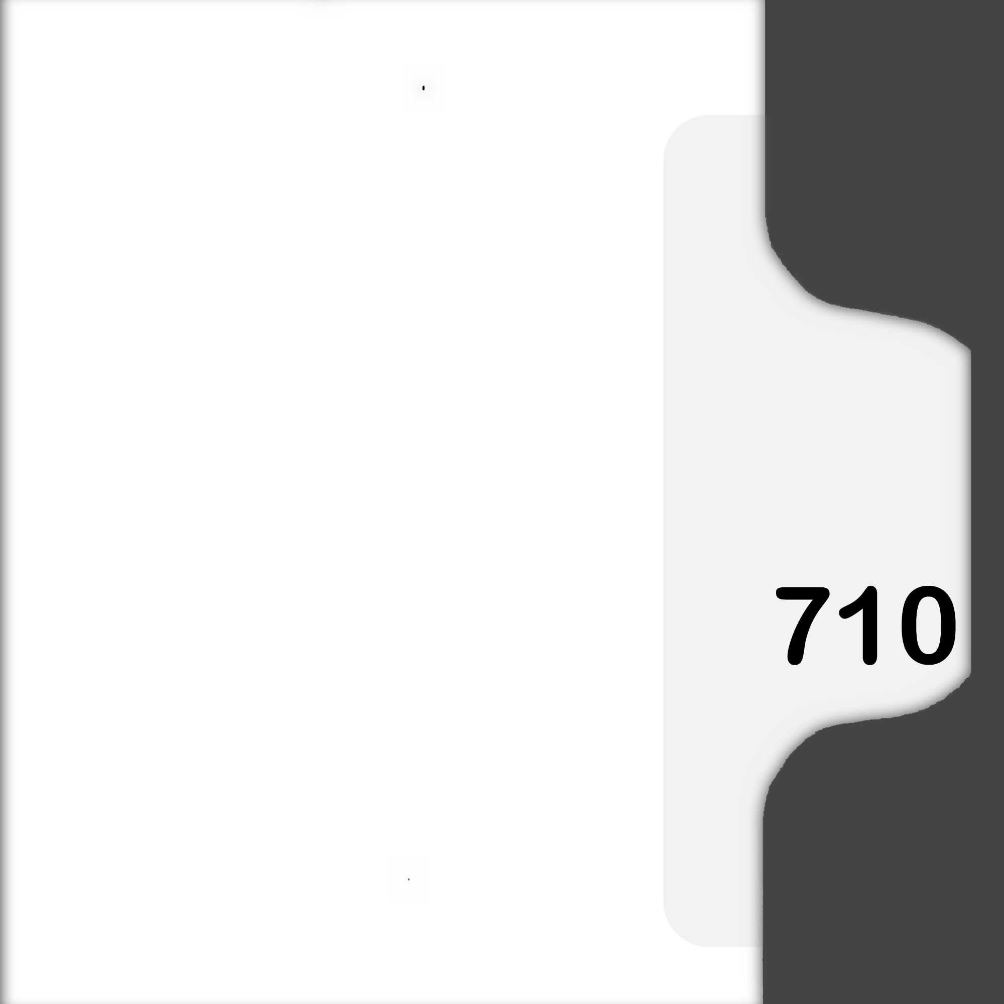Side Number Tab Divider, Avery-Style, Title: 710, 8 1/2" x 11", White ...