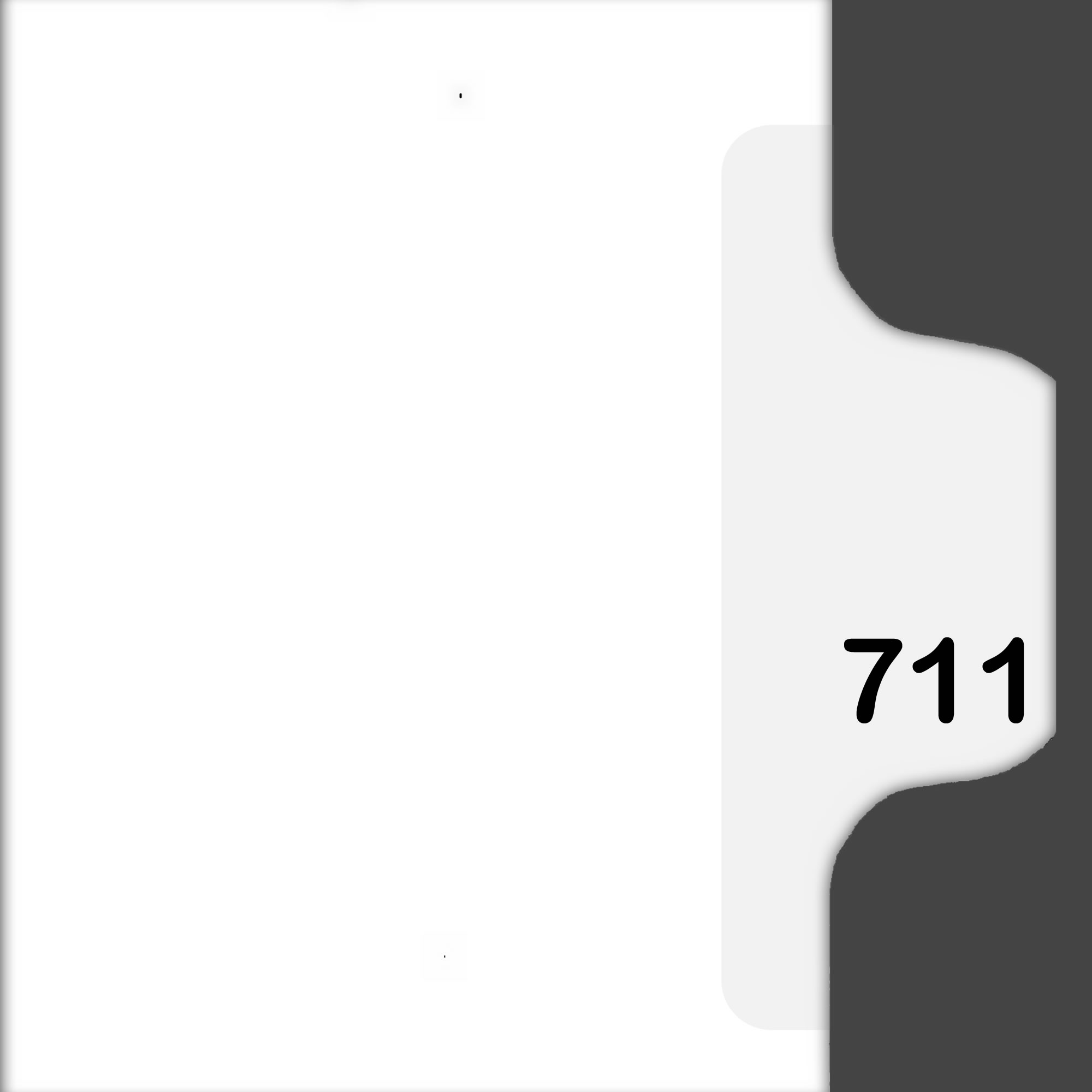 Side Number Tab Divider, Avery-Style, Title: 711, 8 1/2" x 11", White ...