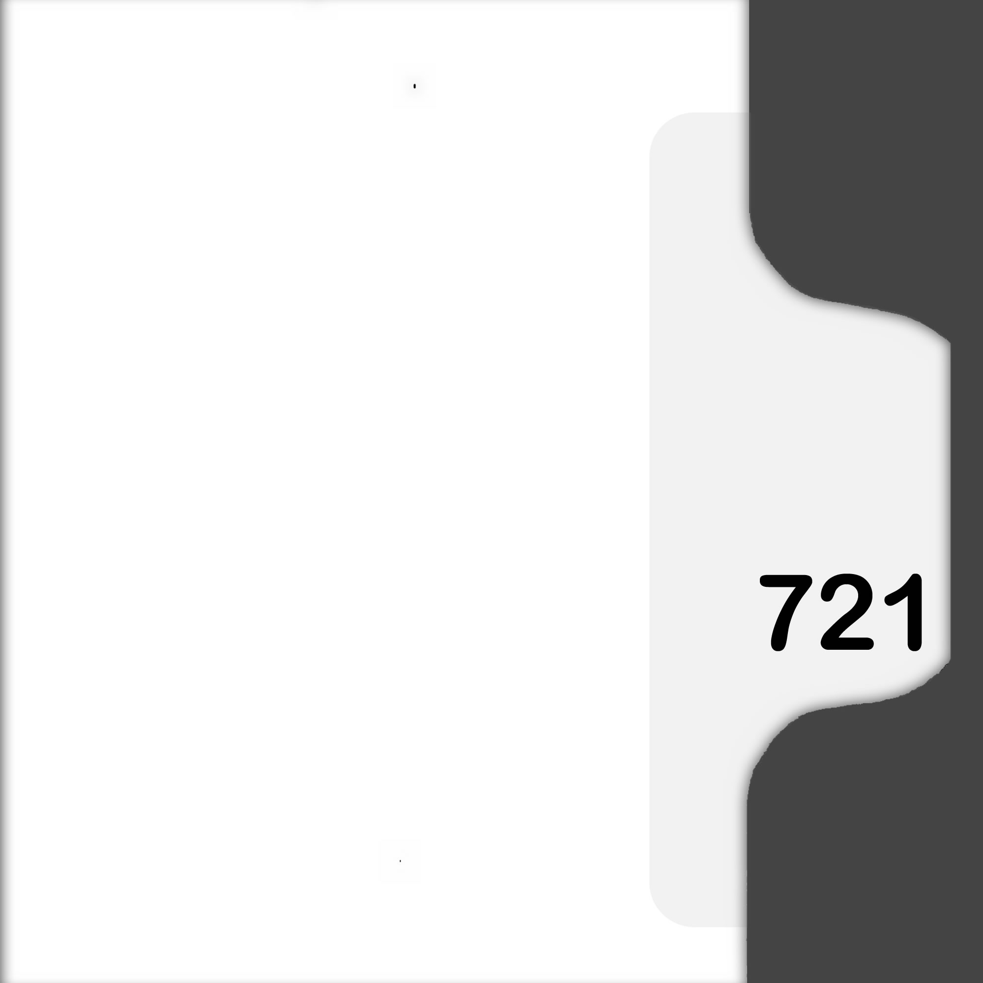 Side Number Tab Divider, Avery-Style, Title: 721, 8 1/2" x 11", White ...