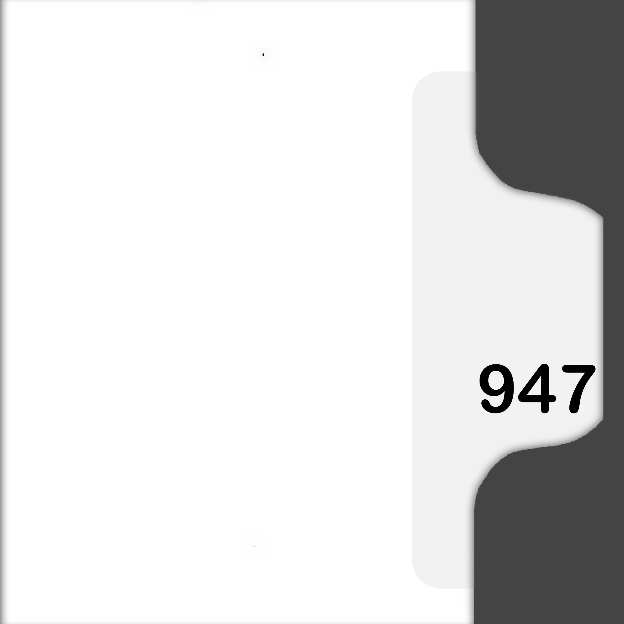 Side Number Tab Divider, Avery-Style, Title: 947, 8 1/2" x 11", White ...