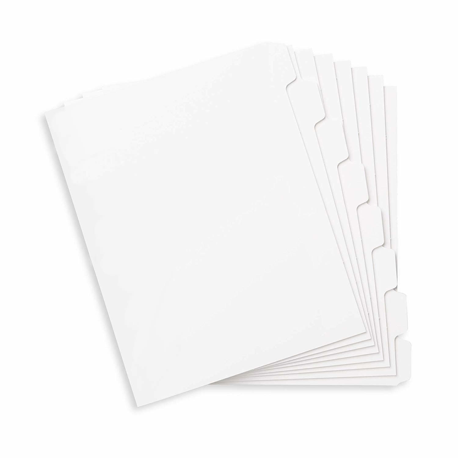 Side Blank Plain Tab Divider, Position 1-8, 8 1/2" x 11", 1/8 Cut ...