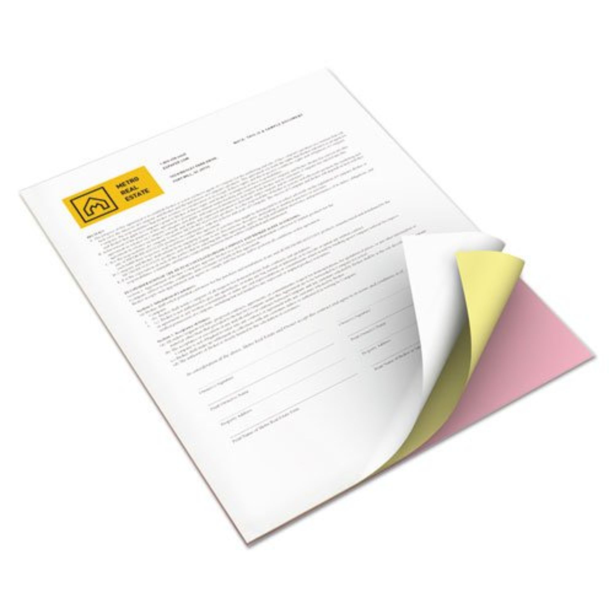 Premium Digital Carbonless Paper, 8-1/2" x 11", 3-Part: White/Canary ...