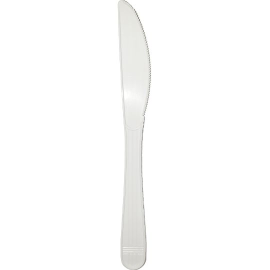 Knife, Premium PP Extra Heavy Weight, 7.5" White, 100/Bag - Bluebird ...