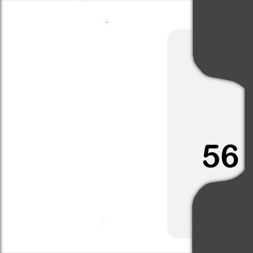 Side Number Tab Divider, Avery-Style, Title: 56, 8 1/2" x 11", White ...