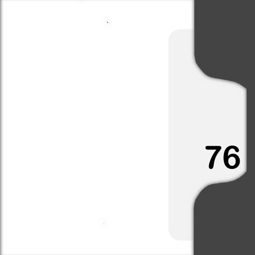 Side Number Tab Divider, Avery-Style, Title: 76, 8 1/2" x 11", White ...