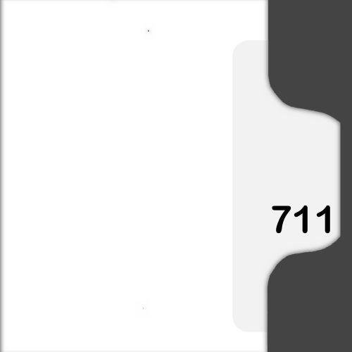 Side Number Tab Divider, Avery-Style, Title: 711, 8 1/2" x 11", White ...