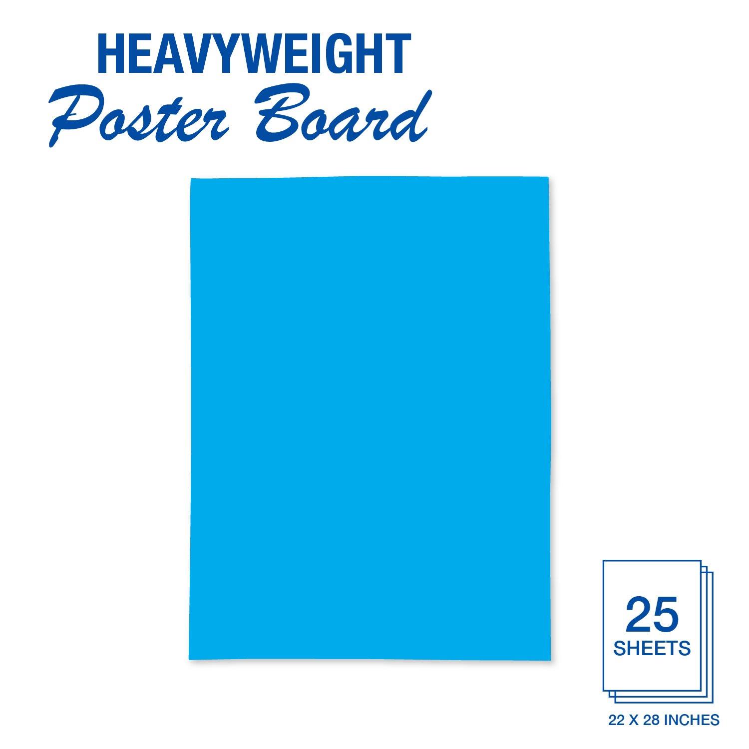 Royal BritesTM Heavyweight Bright Blue Poster Board, 22"x28", 25/Case