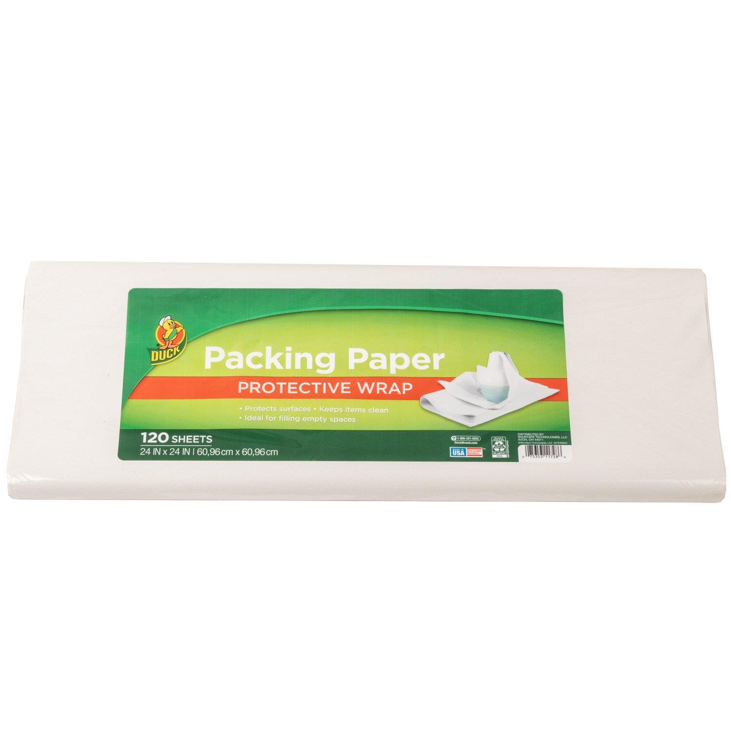 Duck® Brand Packing Paper - White, 120 pk, 24 in. x 24 in.