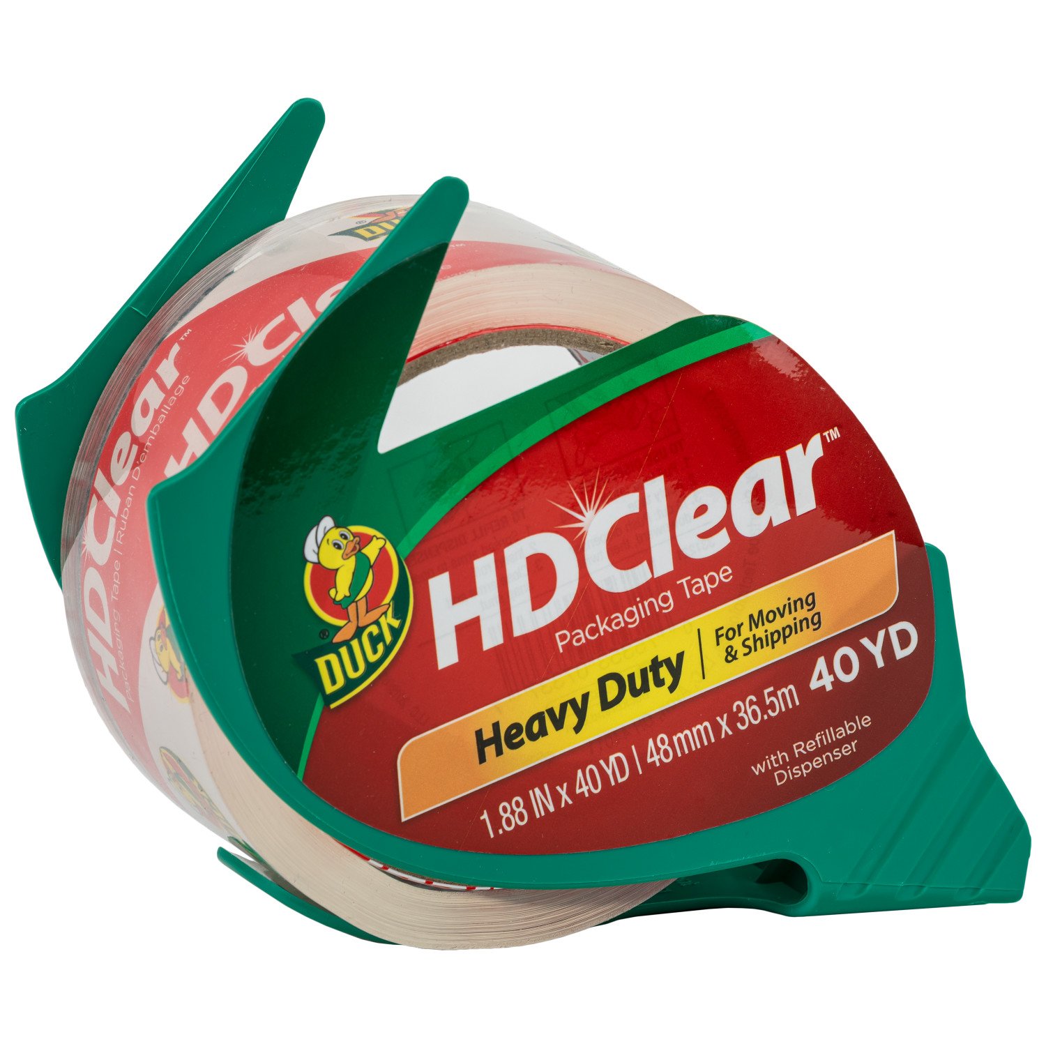 Duck® Brand HD ClearTM Heavy Duty Packing Tape - Clear, 1.88 in. x 40 yd.
