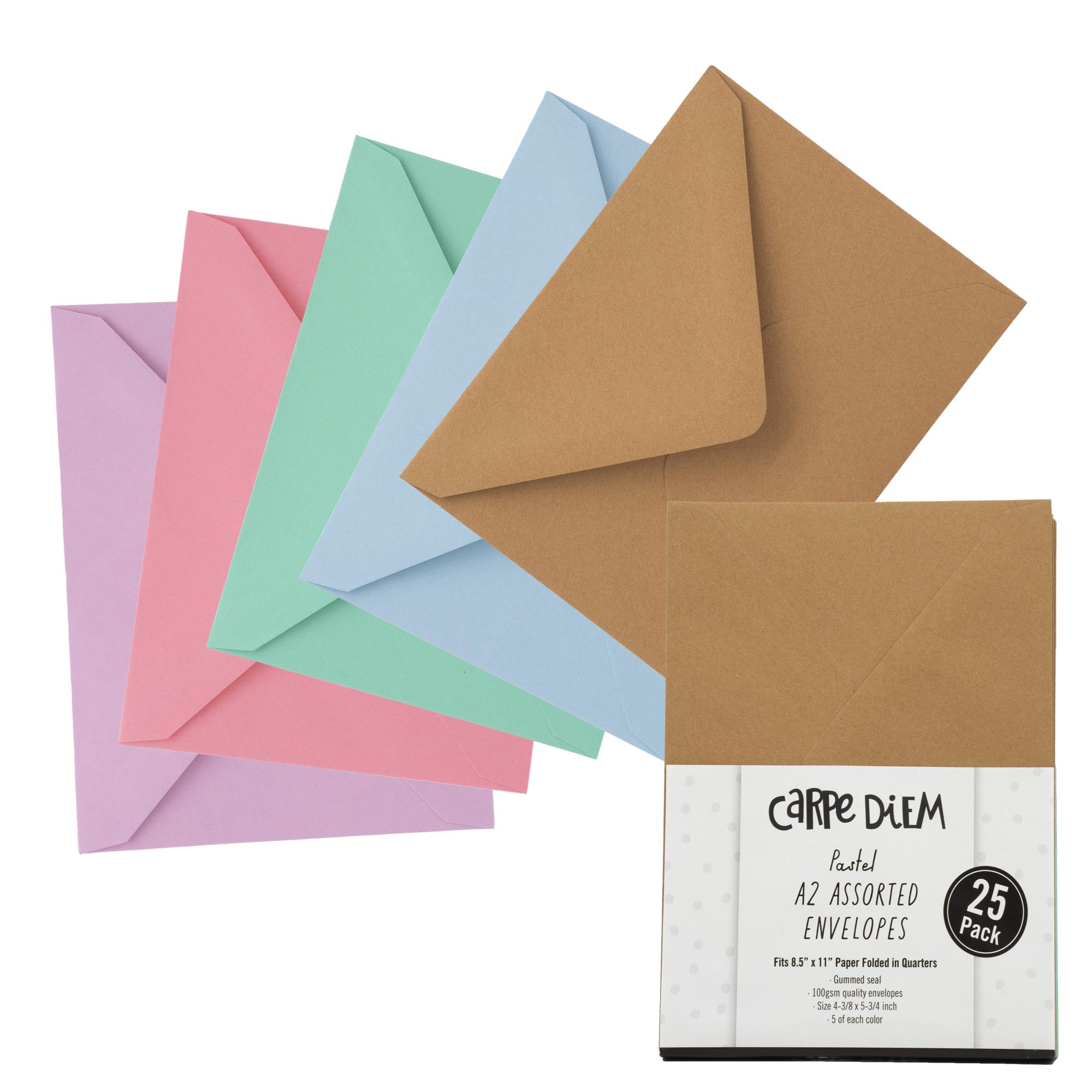 Pastel Colored Assorted A2 Envelopes - Pack of 25, Sold & Priced ...