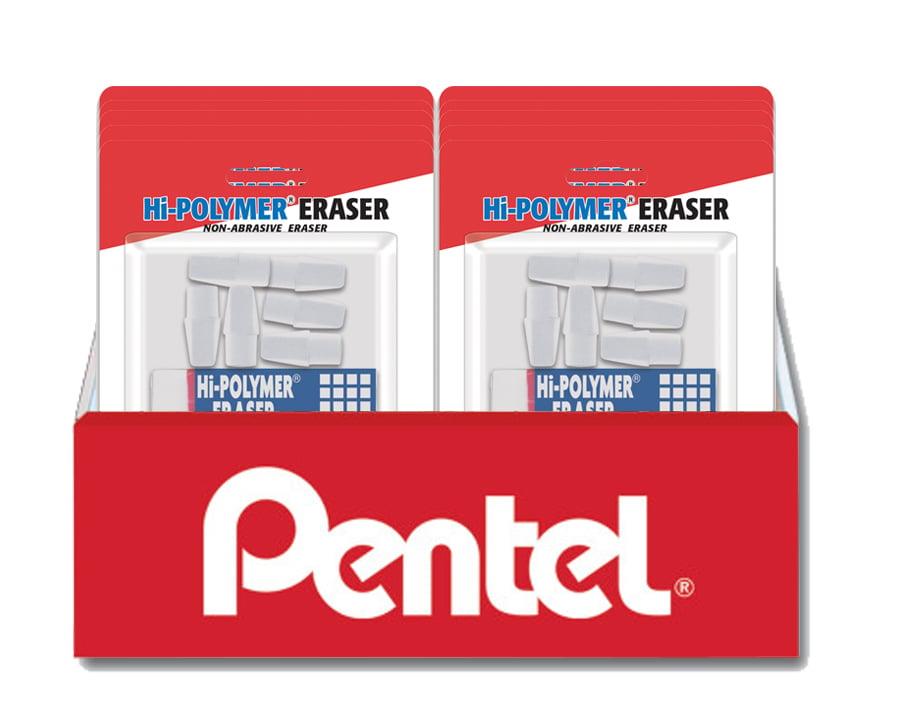 Hi-Polymer Eraser, Caps & Large Block White, Mixed Pack,Blister Pack ...