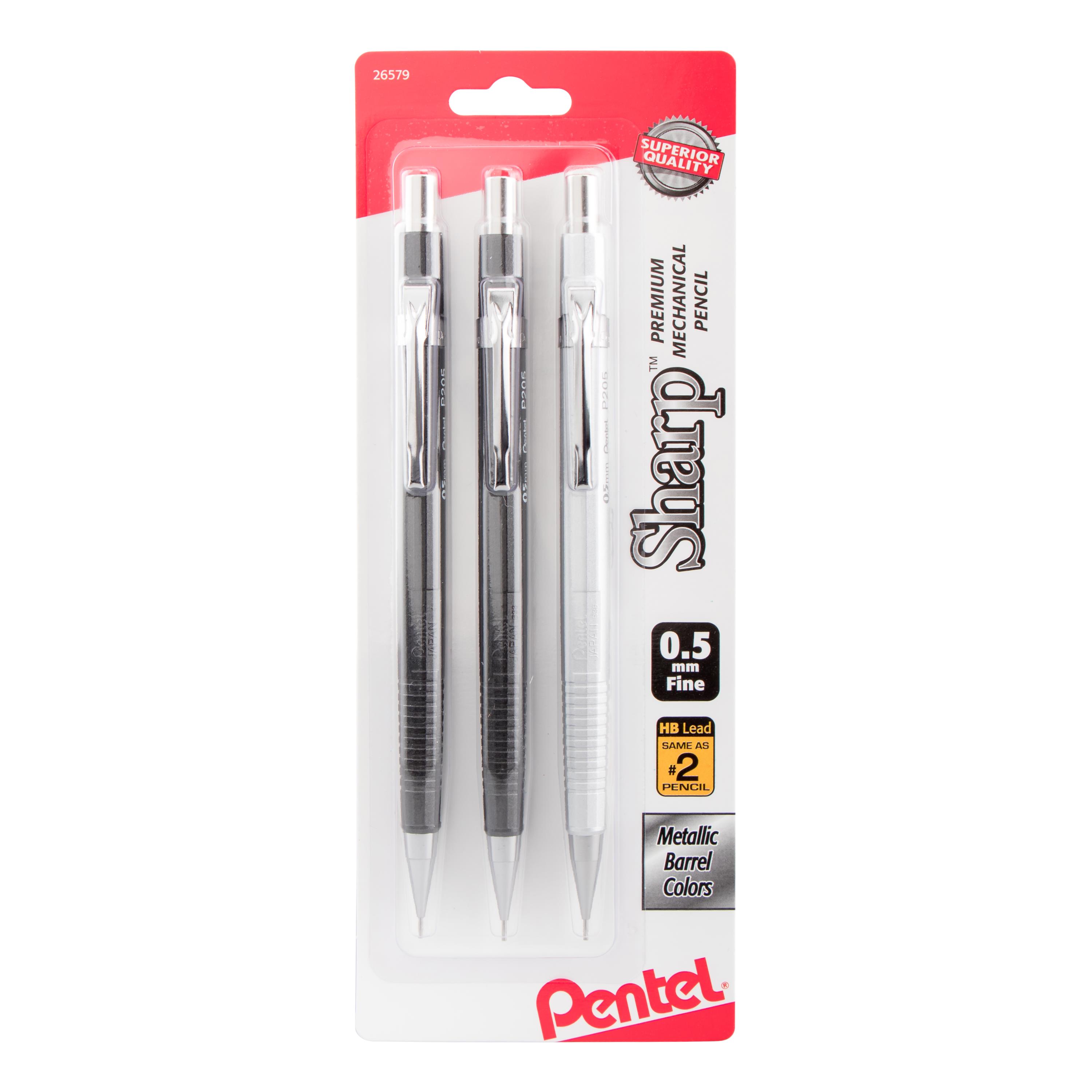 Sharp Mechanical Drafting Pencil, 0.5 mm, Assorted Barrels, 3/Pack