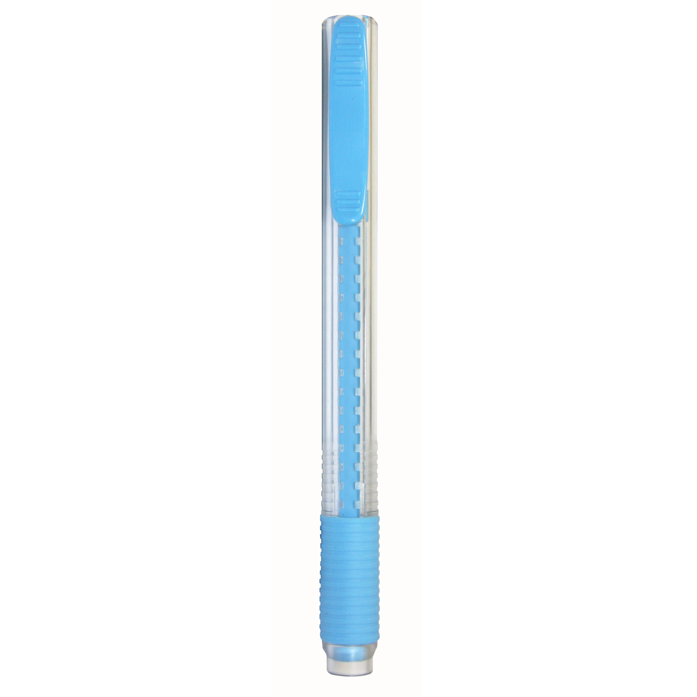 Clic Eraser COLORS Retractable Eraser with Grip, Sky Blue Barrel