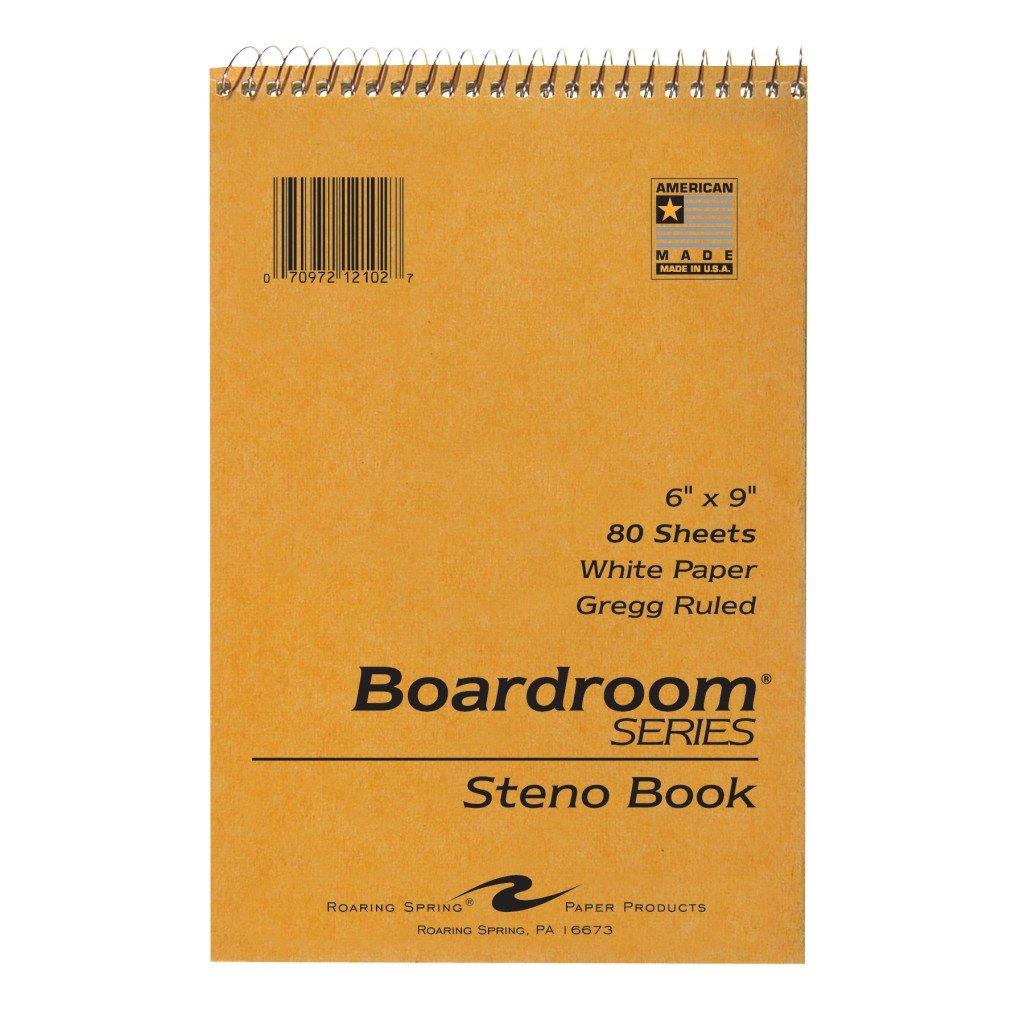 Roaring Spring Boardroom Series Gregg Ruled Spiral Steno Memo Book, 1 ...