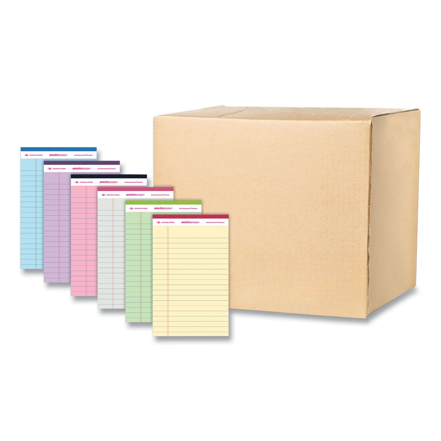 Enviroshades Legal Notepads, 50 Assorted, 5 x 8 Sheets, 6 Notepads/Pack ...