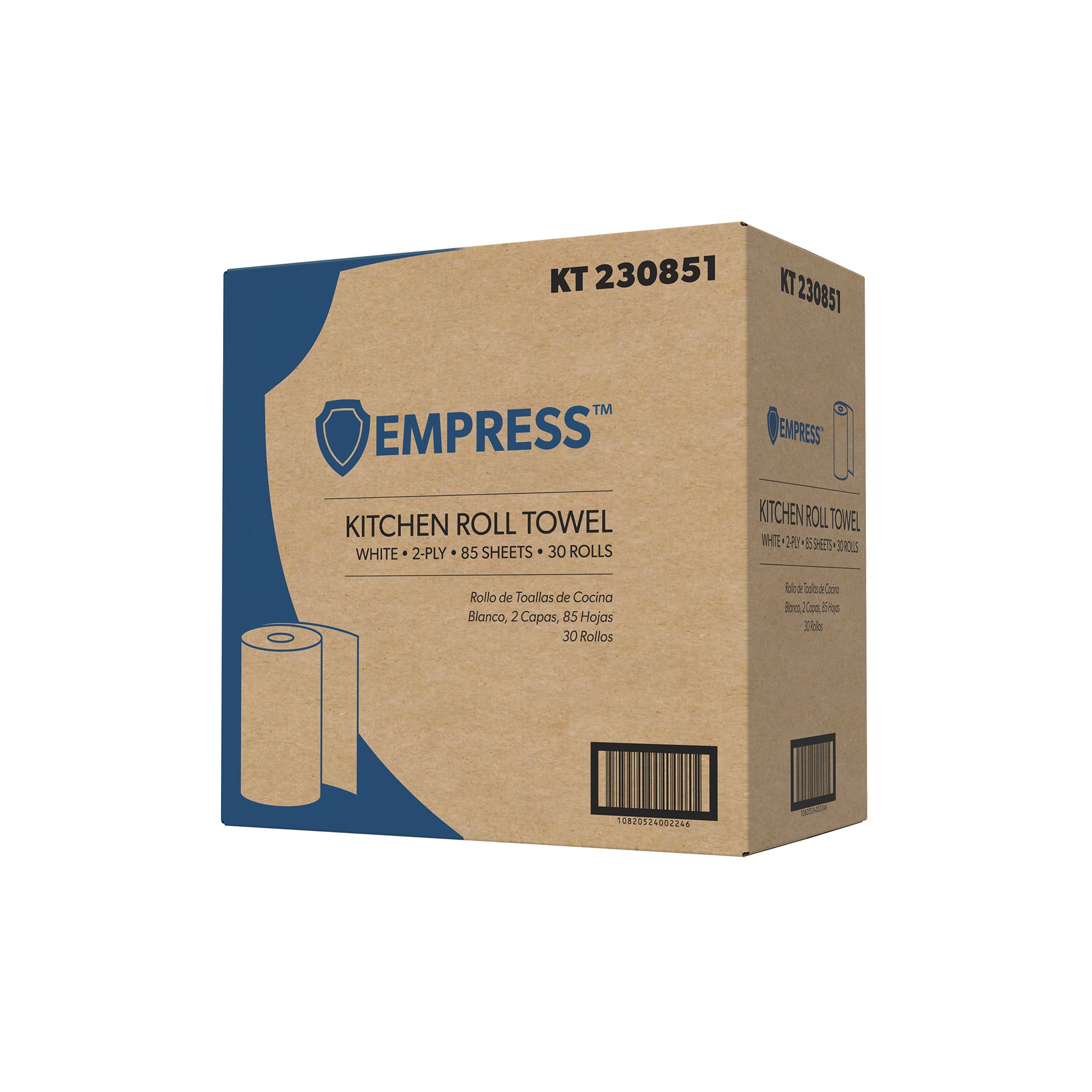 Kitchen Roll Towel, 2-Ply, 11 x 9, White, 85 Sheets/Roll, 30 Rolls ...