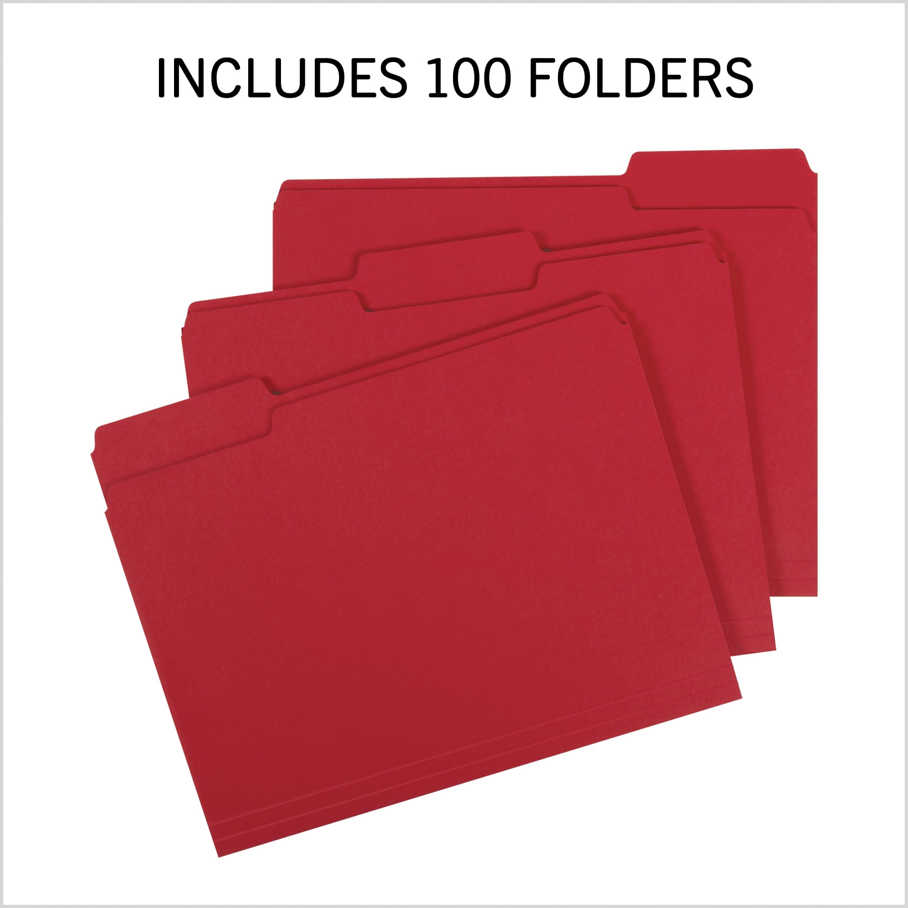 Deluxe Colored Top Tab File Folders, 1/3-Cut Tabs: Assorted, Letter ...