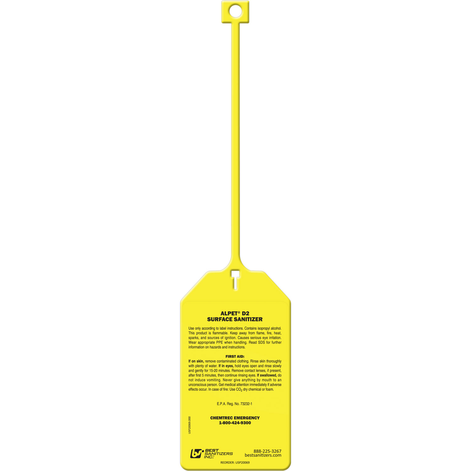 Secondary Jug Tag for Alpet D2 (Yellow)
