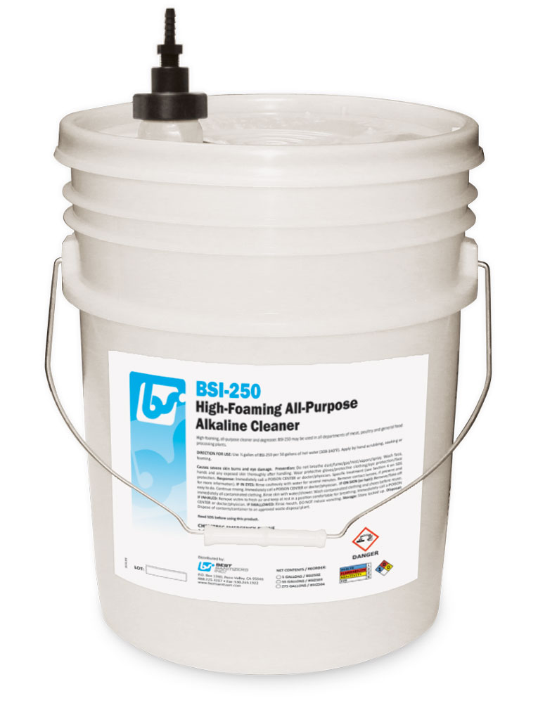 BSI-250 High Foaming All-Purpose Alkaline Cleaner 5 gallon pail