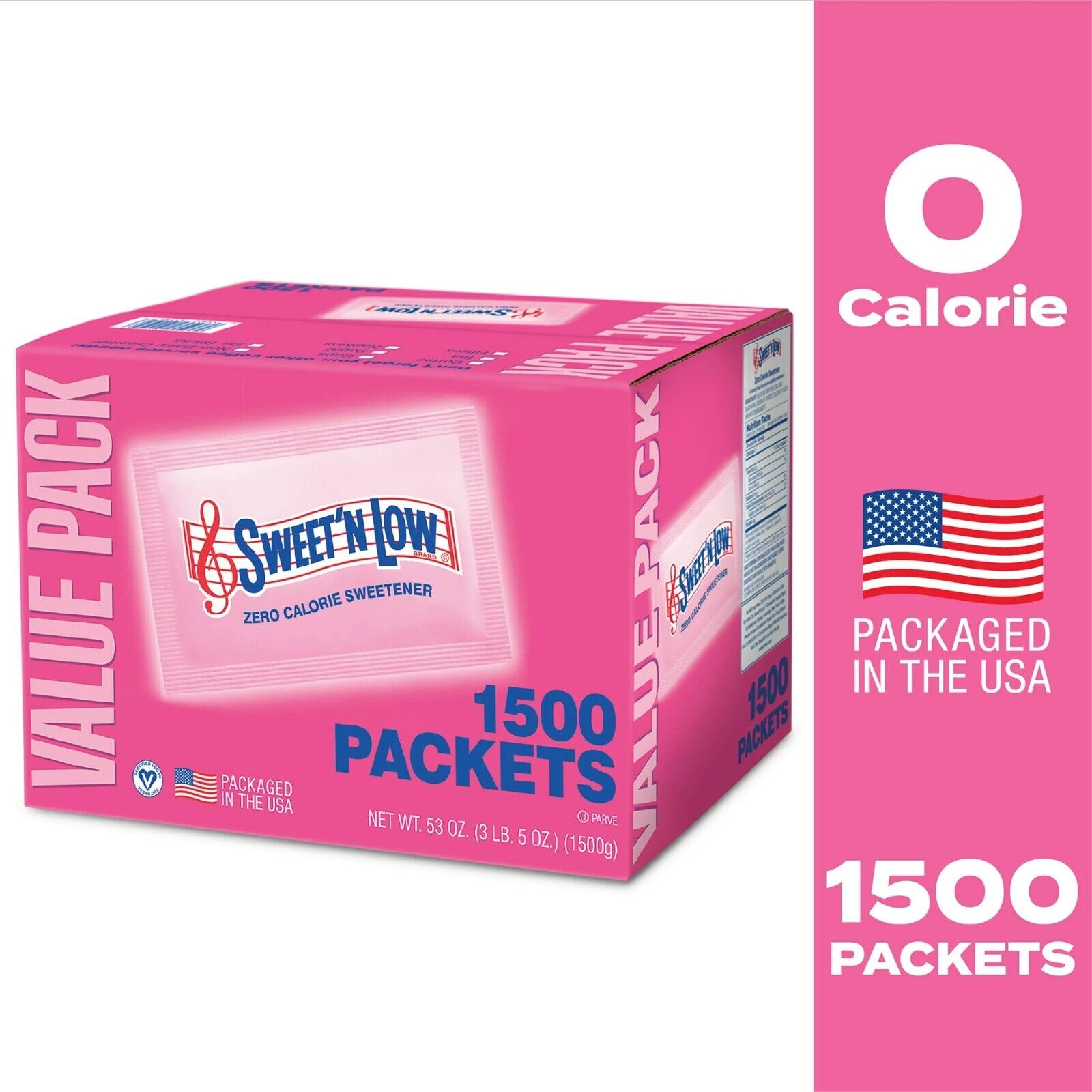 Sweet'N Low Zero-Calorie Sweetener Packets 1500/CT - ICC Business Products