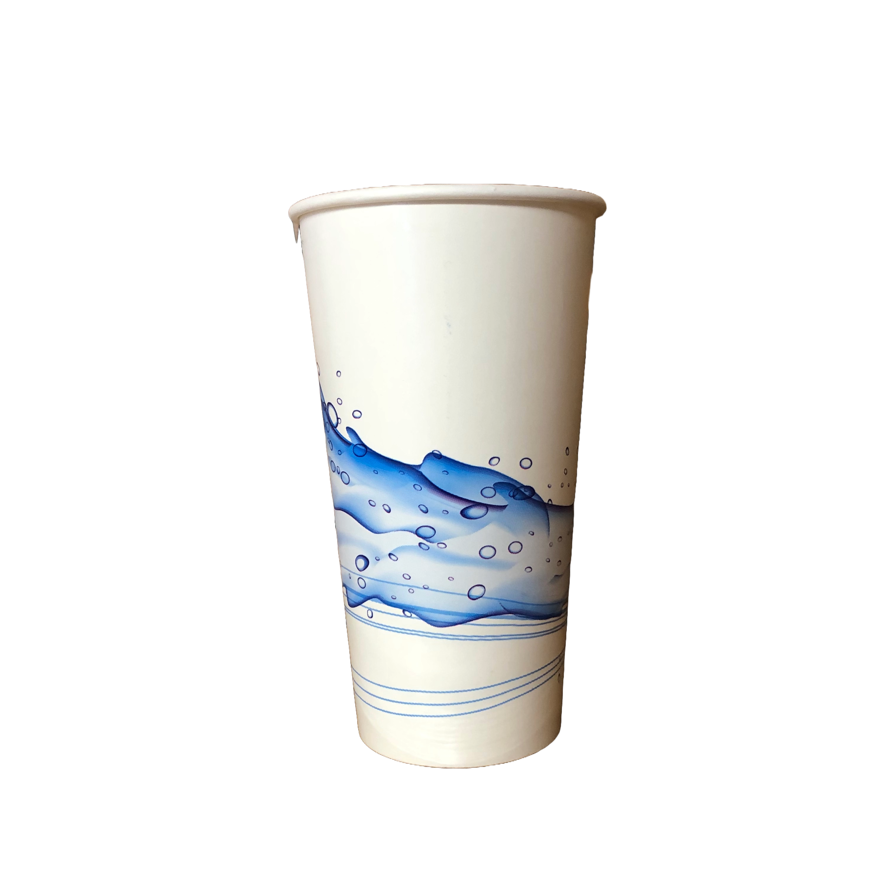 20oz Paper Cold Cups, "Cool Wave" Design, 1000/Case - mastersupplyonline